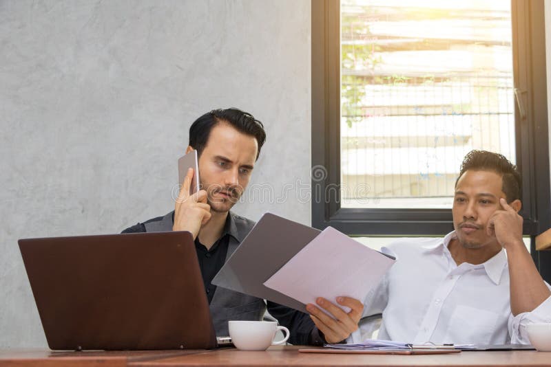 Two Men are Discussing a Job Stock Photo - Image of caucasian ...