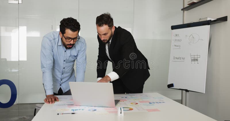 Two Men Engaged in Focused Business Discussion or Collaborative ...
