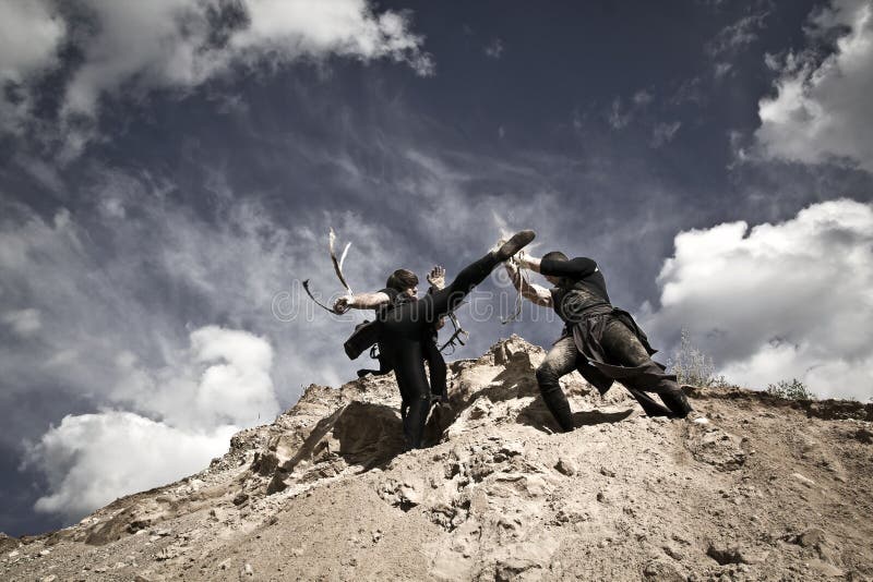 Two men are fighting stock photo. Image of muscular, exercising - 81343290
