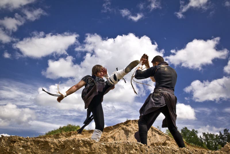 Two men are fighting stock image. Image of beat, caucasian - 81343817