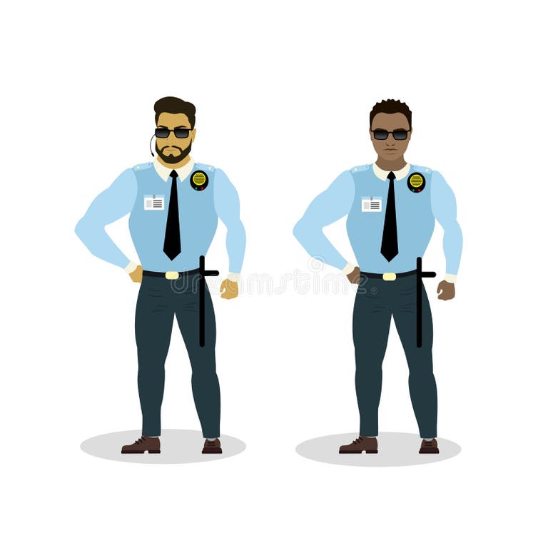 Security Guard Stick Stock Illustrations – 2,229 Security Guard Stick ...