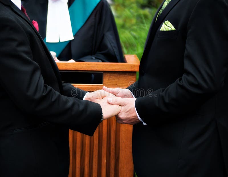Two Gay Men After Wedding Ceremony Stock Photo - Image of ocean, couple ...