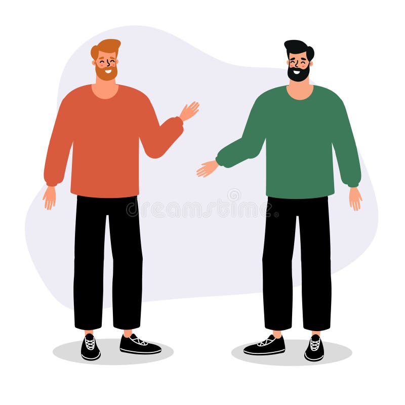 Two Friendly Men Stock Illustrations – 1,508 Two Friendly Men Stock ...