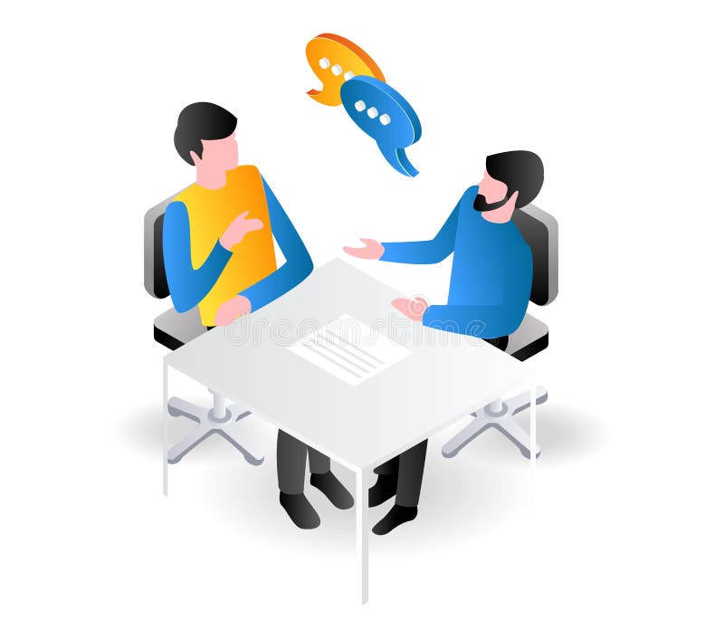 Two Men Having a Conversation Stock Vector - Illustration of boss ...