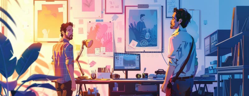 Two Men are Having a Conversation in an Office Stock Photo - Image of ...