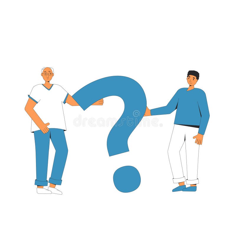 Two Men Question Mark Stock Illustrations – 258 Two Men Question Mark ...