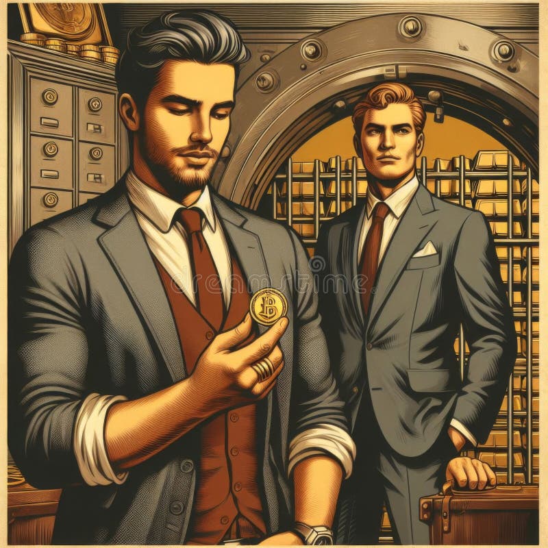 Two Men in a Luxurious, Vintage-style Setting Stock Photo - Image of ...