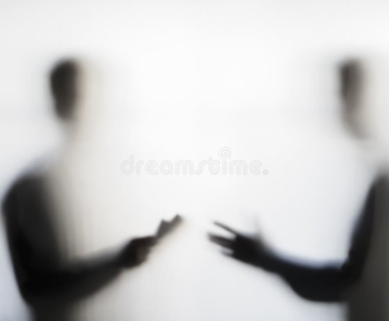 Two Men Negotiating Behind a Curtain Stock Image - Image of illegal ...