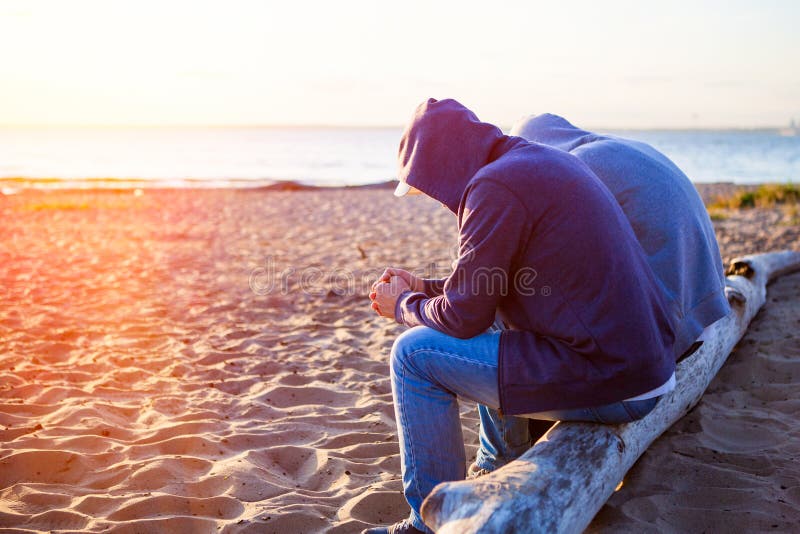 Two Men outdoor stock image. Image of stress, beach - 125851797
