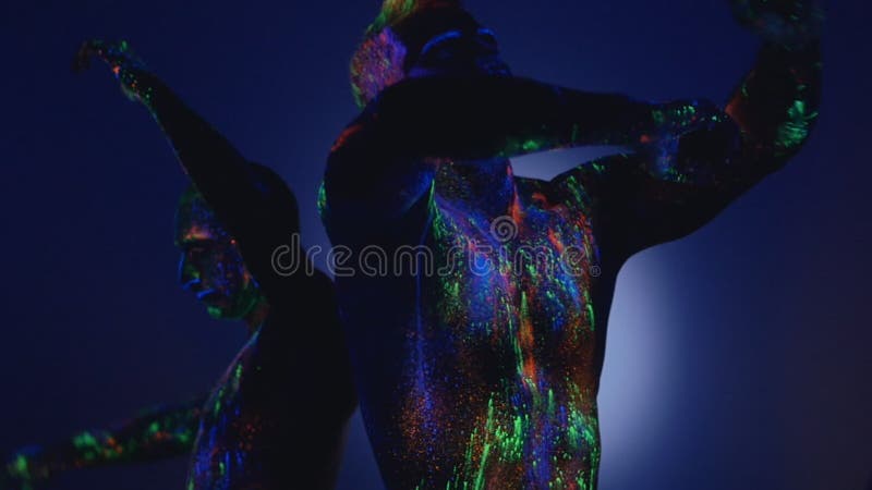 Dance in Ultraviolet Light. an Unreal Dance of a Man in the Ultraviolet ...