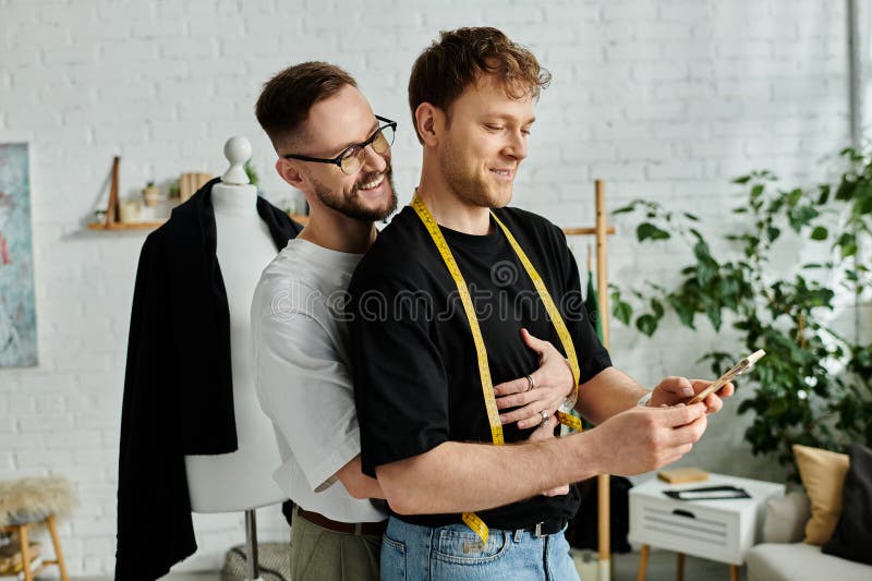 Two Men, Partners in Love and Stock Image - Image of fashion, partners ...