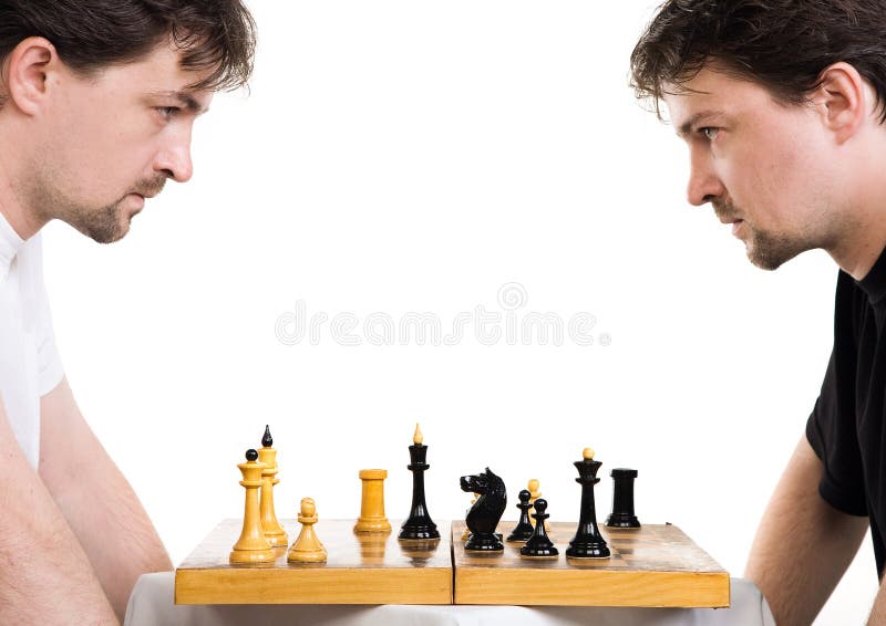 Two men play a chess stock image. Image of think, recreation - 14972627
