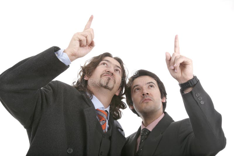 Two men point the finger stock image. Image of businessteam - 2671143