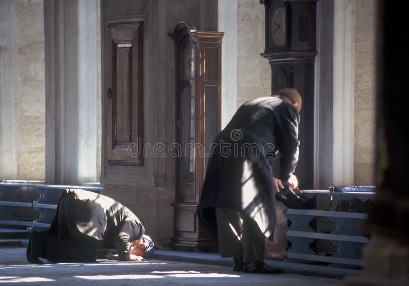 Two Men Praying Inside a Mosque Editorial Photo - Image of islam ...
