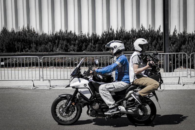Two Men Riding Motorcycle Picture. Image: 116695990