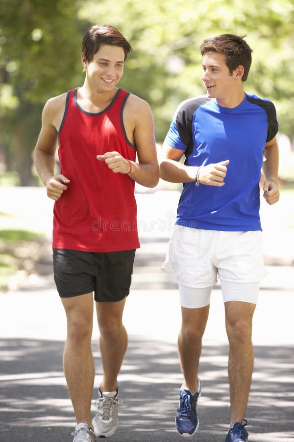 Two Men Athletes Running / Jogging Stock Photo - Image of distance ...