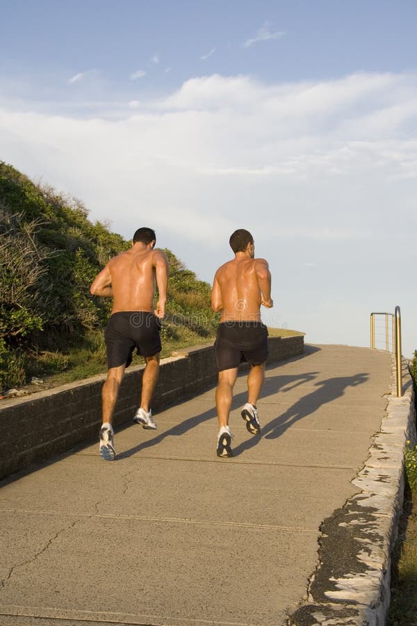 Two men running stock image. Image of exercise, athletic - 15178471
