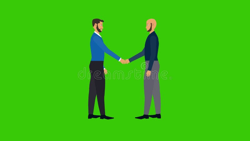 Two Men S Doing Handshake Partner Idea, Business Concept, Cartoon ...