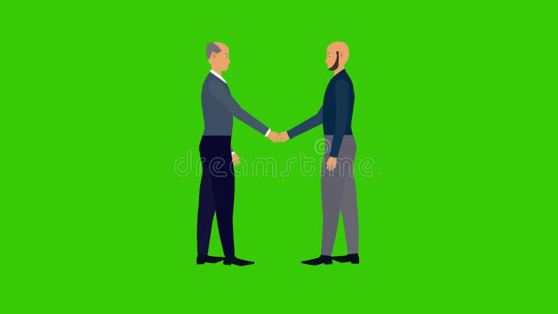 Two Men S Doing Handshake Partner Idea, Business Concept, Cartoon ...
