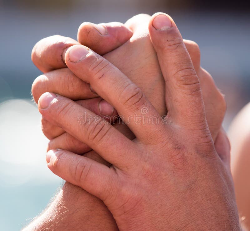 Two Men`s Hands in Comparison Strength Stock Photo - Image of hand ...