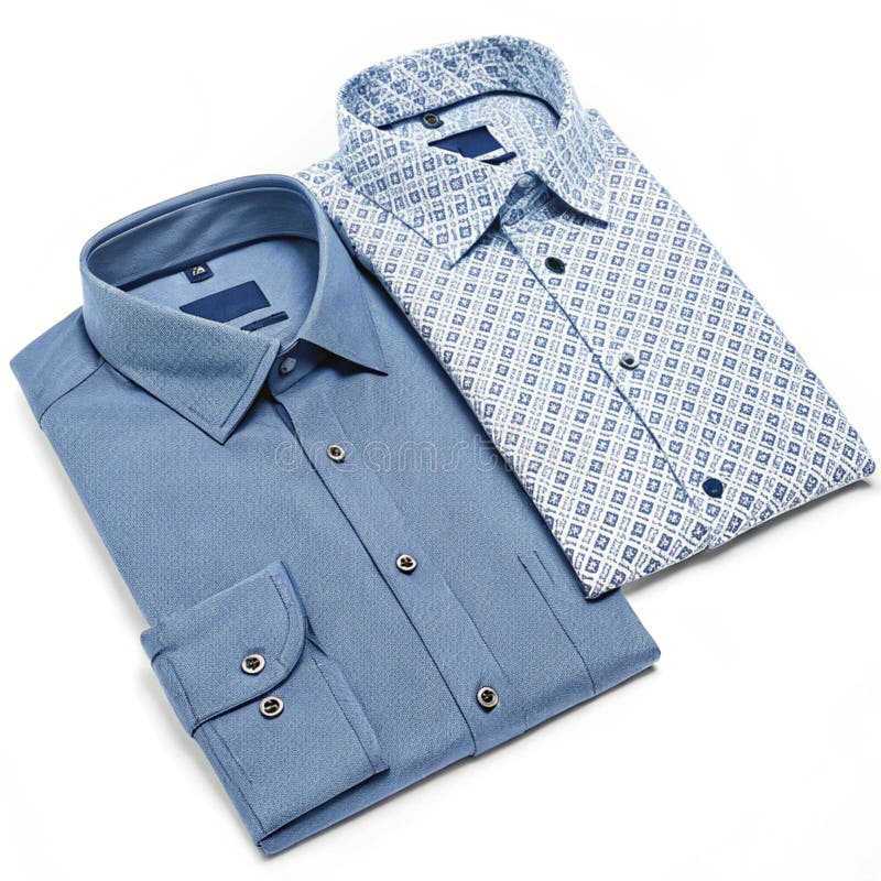 Two Menâ€™s Shirts on White Background Stock Illustration ...