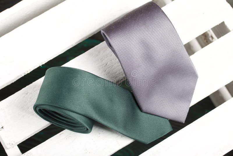 Two Men`s Ties in Different Colors and Sizes. for Father and Son Stock ...