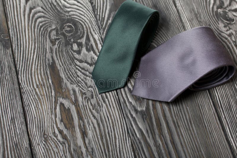 Two Men`s Ties in Different Colors and Sizes. for Father and Son Stock ...