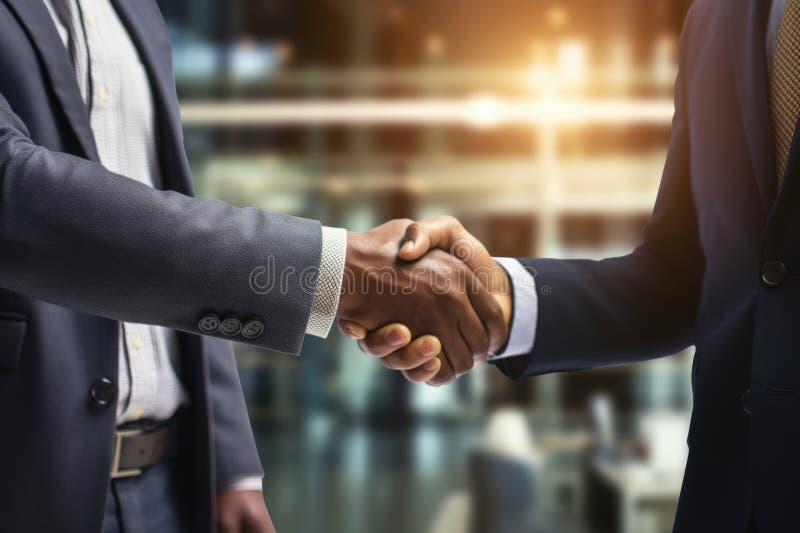Two Men Shake Hands. a Business Handshake Stock Illustration ...