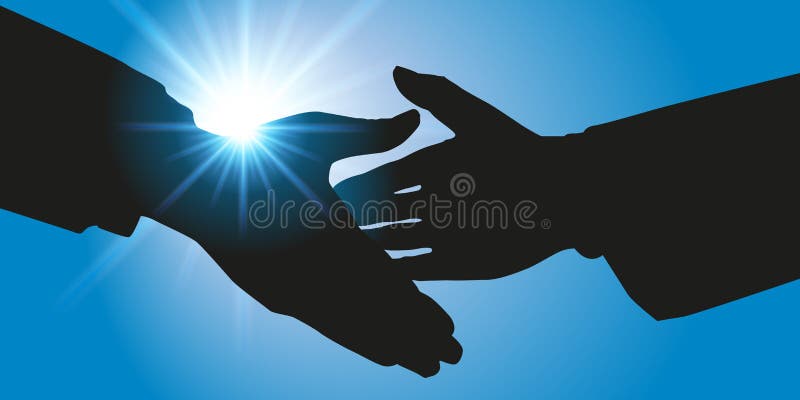 Concept of Reaching Agreement with a Handshake Stock Vector ...