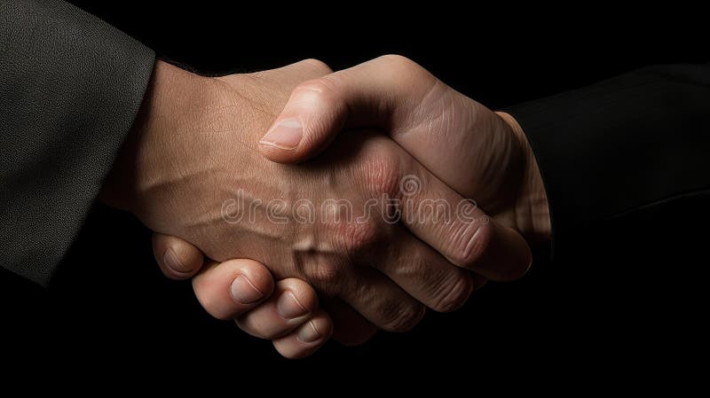 Two Men Shake Hands, Symbolizing Trust and Partnership in a ... Two Men Shake Hands, Symbolizing Trust and Partnership in a ...