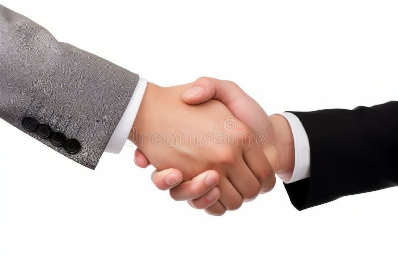 Two Men Shaking Hands Over White Background with White Background ...