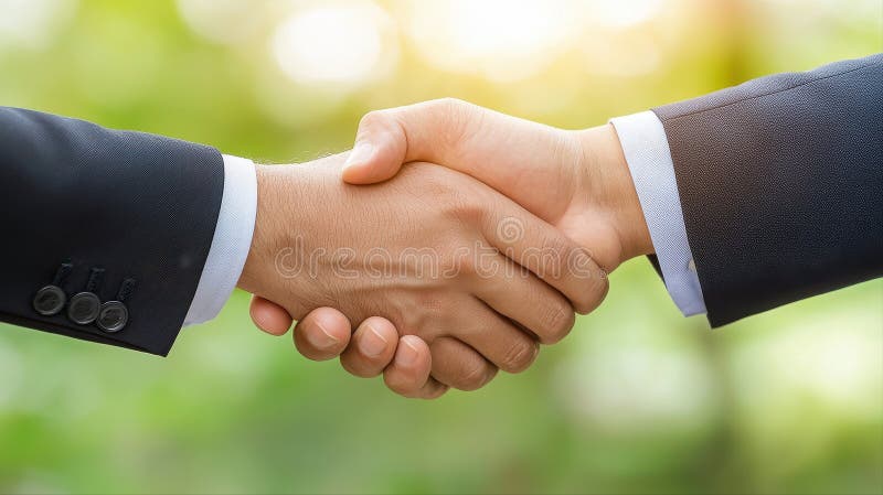 Two Men Shaking Hands Representing Business Partnership between Public ...