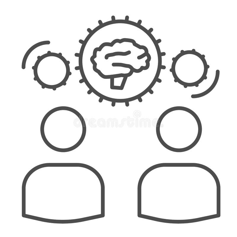 Two Men Share Knowledge Solid Icon, Business Concept, Knowledge or ...