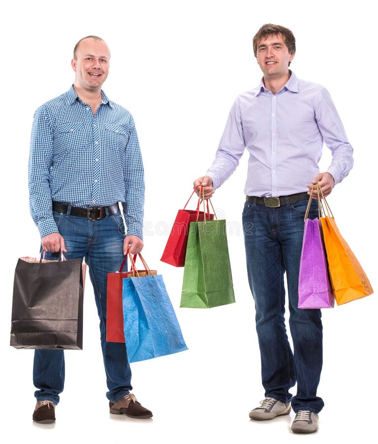 People with shopping bags stock image. Image of indoors - 12087263
