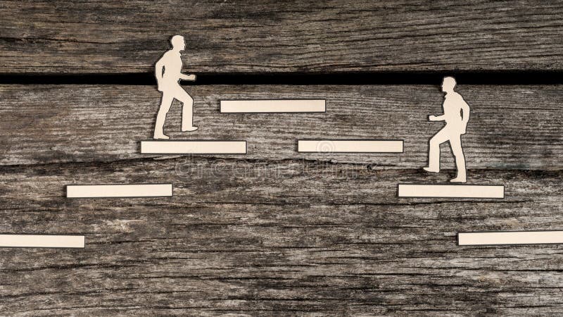 Two Men Striving for the Same Goal or Position Stock Photo - Image of ...