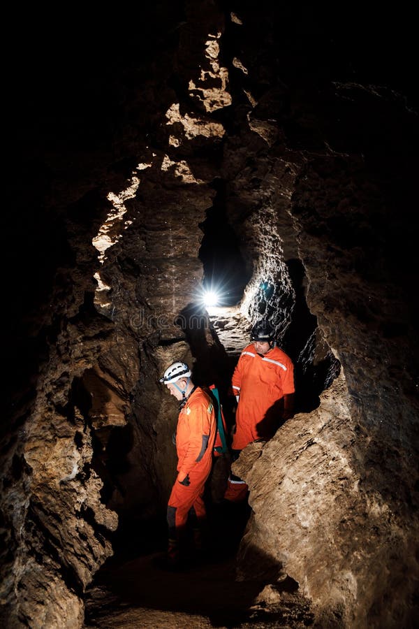 Men Dressed in Special Clothes To Pass through the Cave and Stopped ...