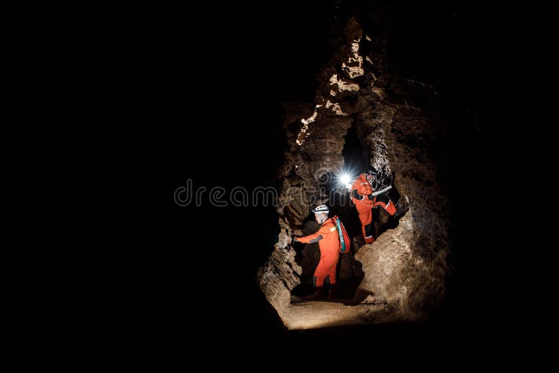 Men Dressed in Special Clothes To Pass through the Cave and Stopped ...