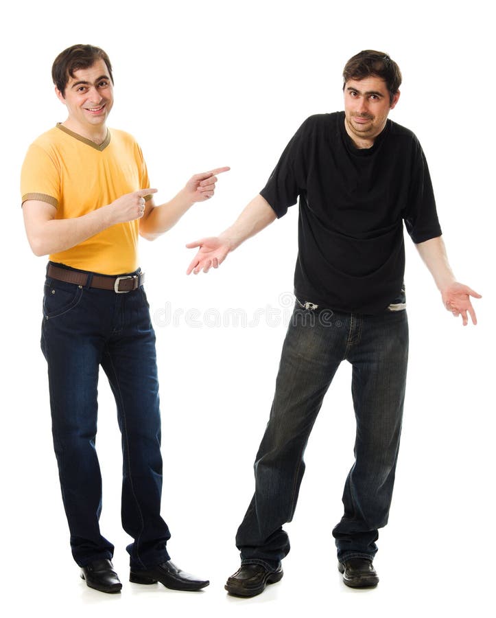 Two Men, a Successful and a Loser Stock Image - Image of handsome ...