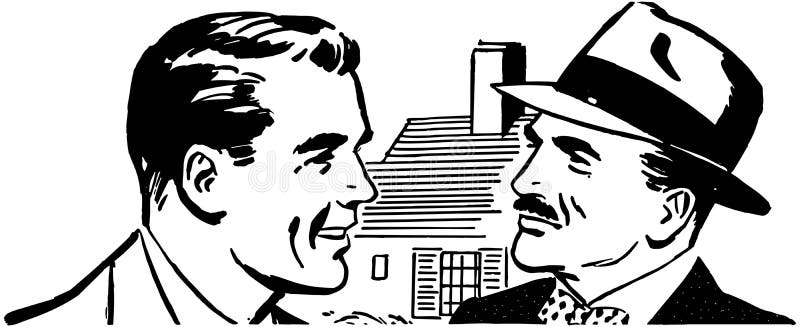 Two Men Talking stock vector. Illustration of drawings - 42094195