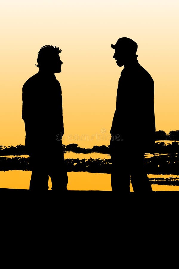 Two men talking stock image. Image of male, expression - 7044229