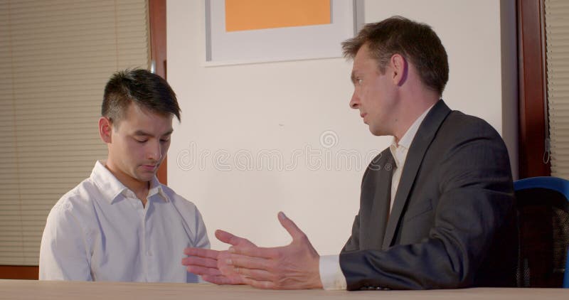 Two Men are Talking. Relationship between the Boss and the Subordinate ...