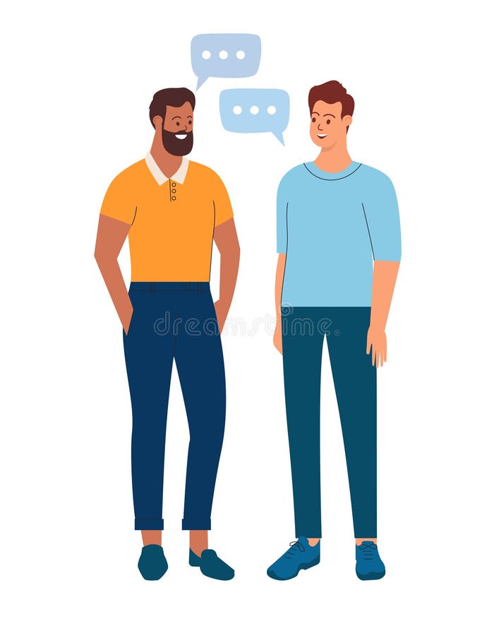 Two Men Talking Stock Vector Illustration Of Friend 233774059