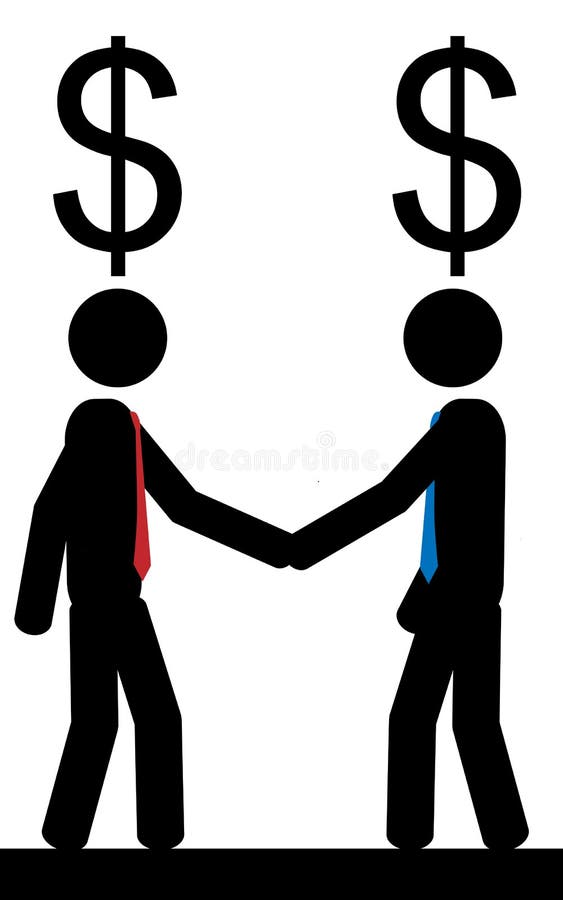 Two Men are Thinking at Money Stock Vector - Illustration of ...