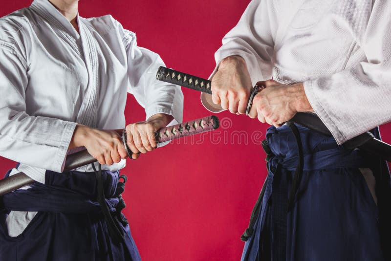 Samurai Pulling Out His Sword Stock Photo - Image of kabuto, armor ...