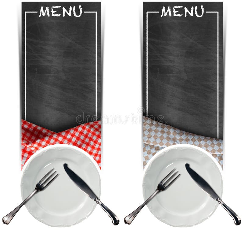 Two Menu Banners with Blackboards Stock Illustration - Illustration of ...