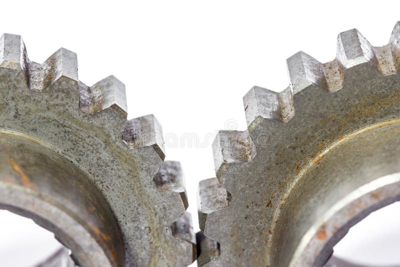 Two metal cog gears stock photo. Image of background - 56673006