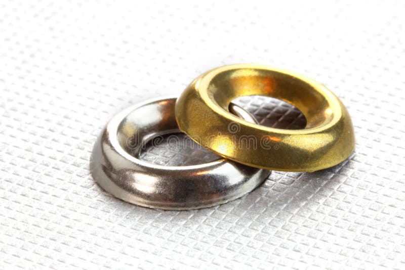 Two metal cup washers stock photo. Image of vehicle, mechanical - 47552446
