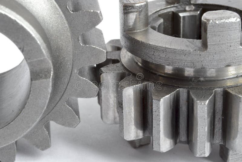 Two metal gears stock photo. Image of white, abstract - 110533280