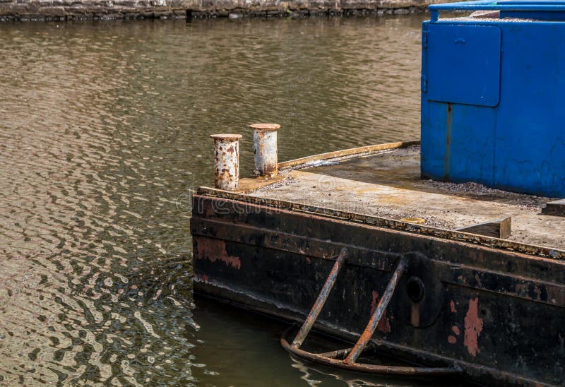 Mooring Points on a Canal Barge Stock Photo - Image of leedsliverpool ...
