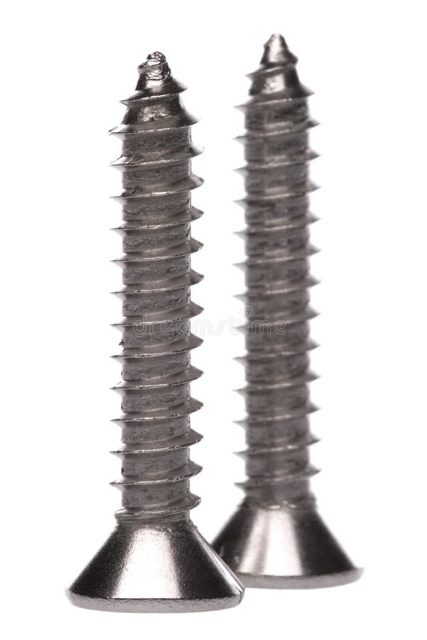 Two metals screws stock photo. Image of twisted, closeup - 5727366